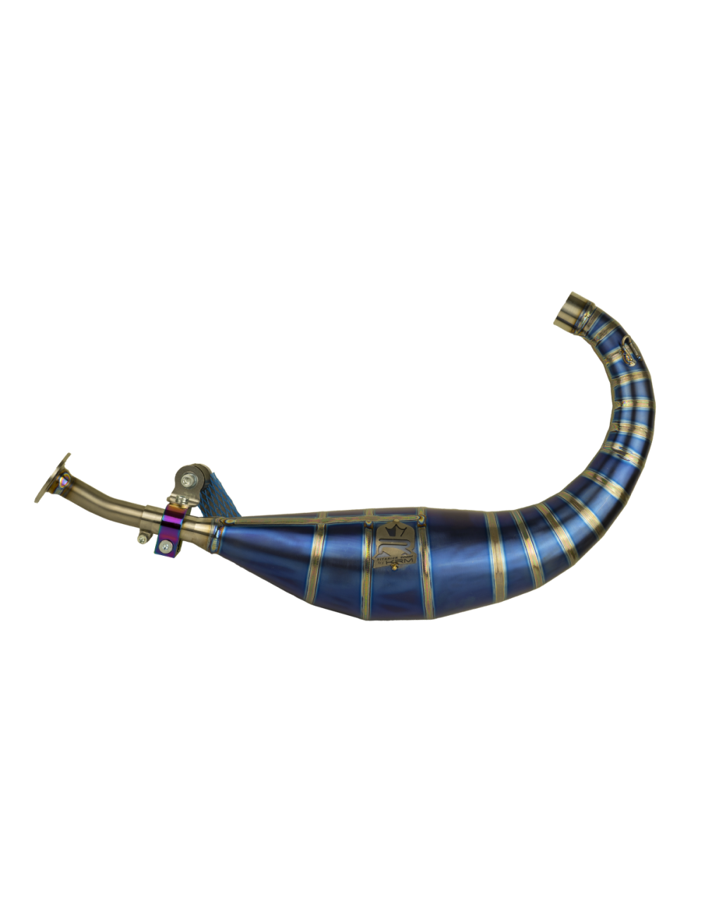 Pot KRM 80-90cc Derbi titane bleu